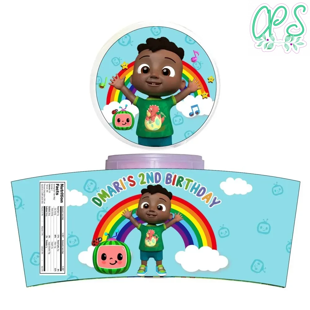 Cocomelon Cody Cotton Candy Label Template | CustomPartyShirts