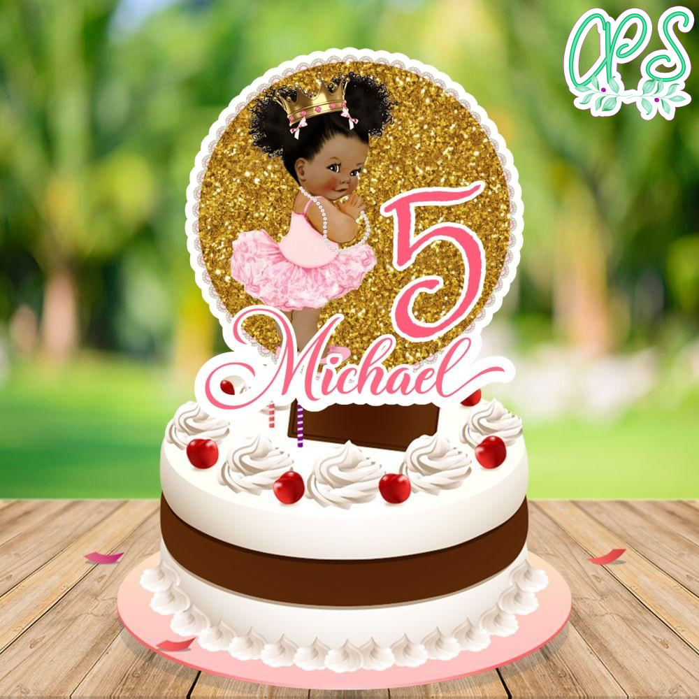 African Princess Cupcake Topper Birthday Cake Topper Template Printable ...