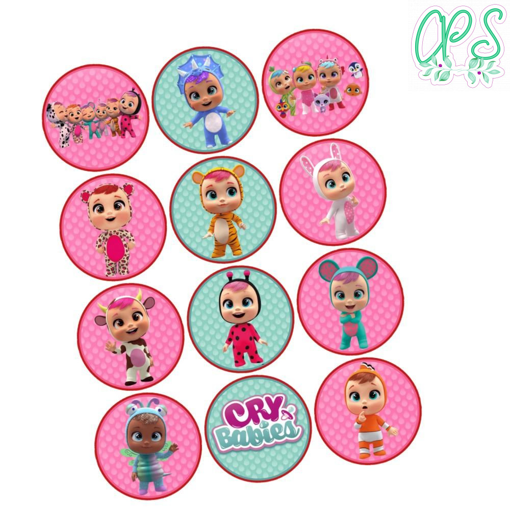 Cry Babies Cupcake Toppers Template Printable Instant Download ...