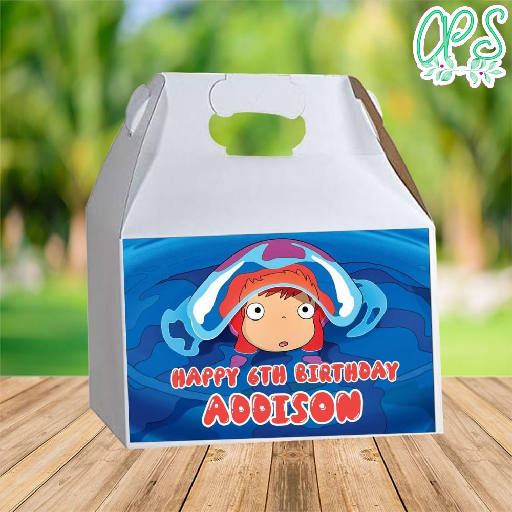 Ponyo Gable Box Digital File Printable DIY | CustomPartyShirts