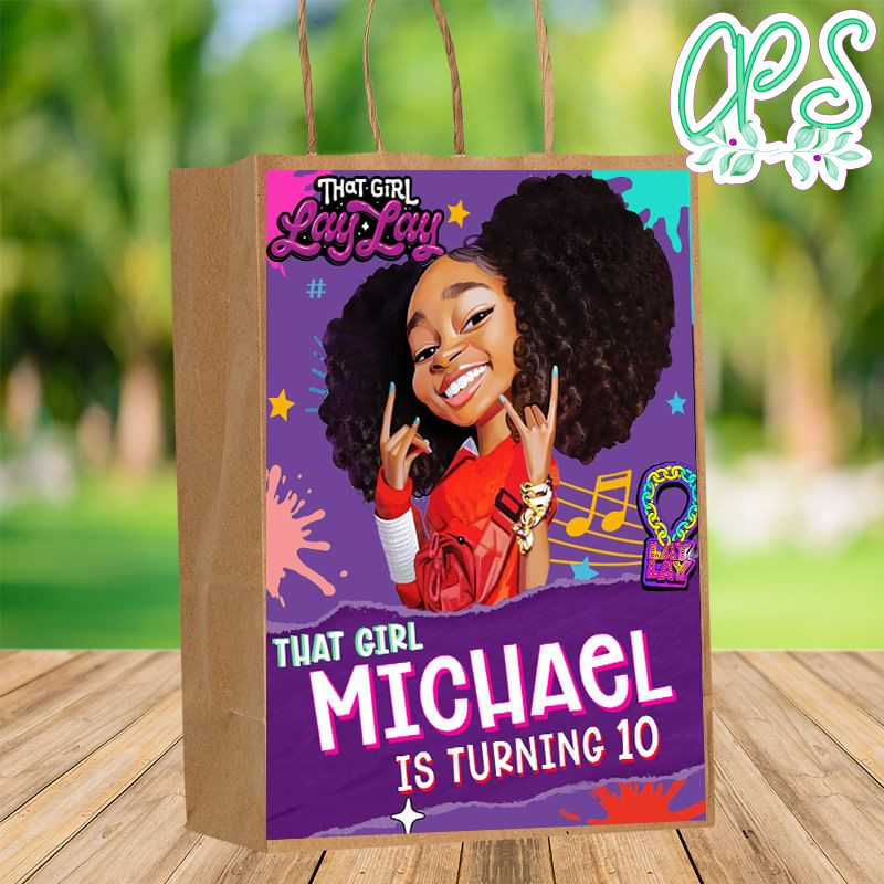 That Girl Lay Lay Gift bag label Template Printable DIY | CustomPartyShirts