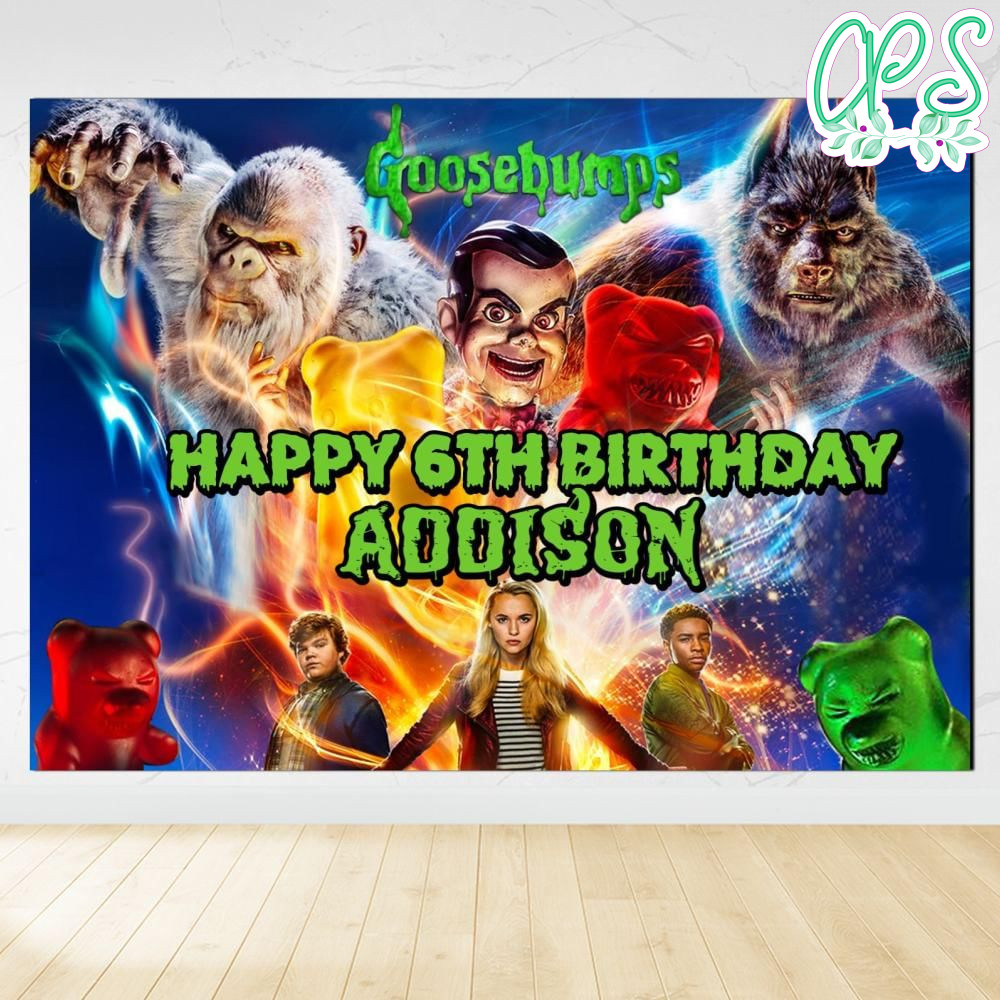 Goosebumps Birthday Backdrop Digital File Template | CustomPartyShirts