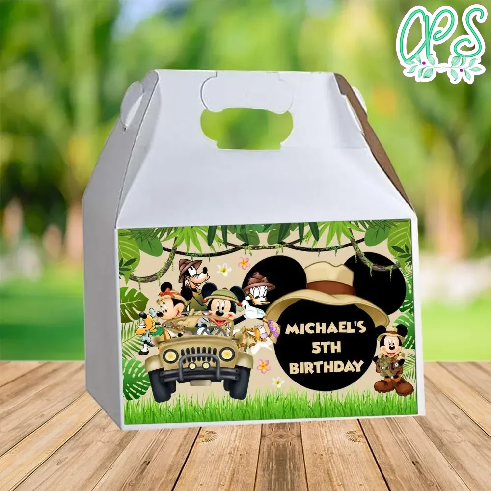 Mickey Safari Gable Box Digital File Printable DIY | CustomPartyShirts