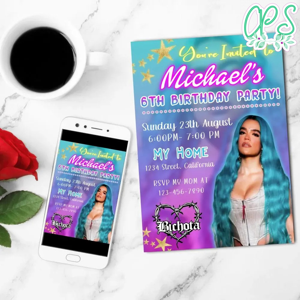 Karol g Flyer Customizable Template DIY | Partyinvitedesign