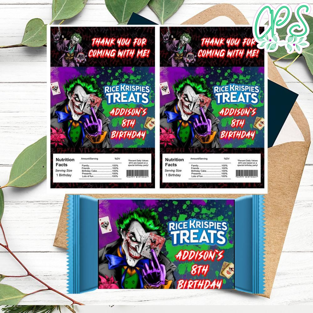 Joker Rice Krispies Treats Template Printable | Partyinvitedesign