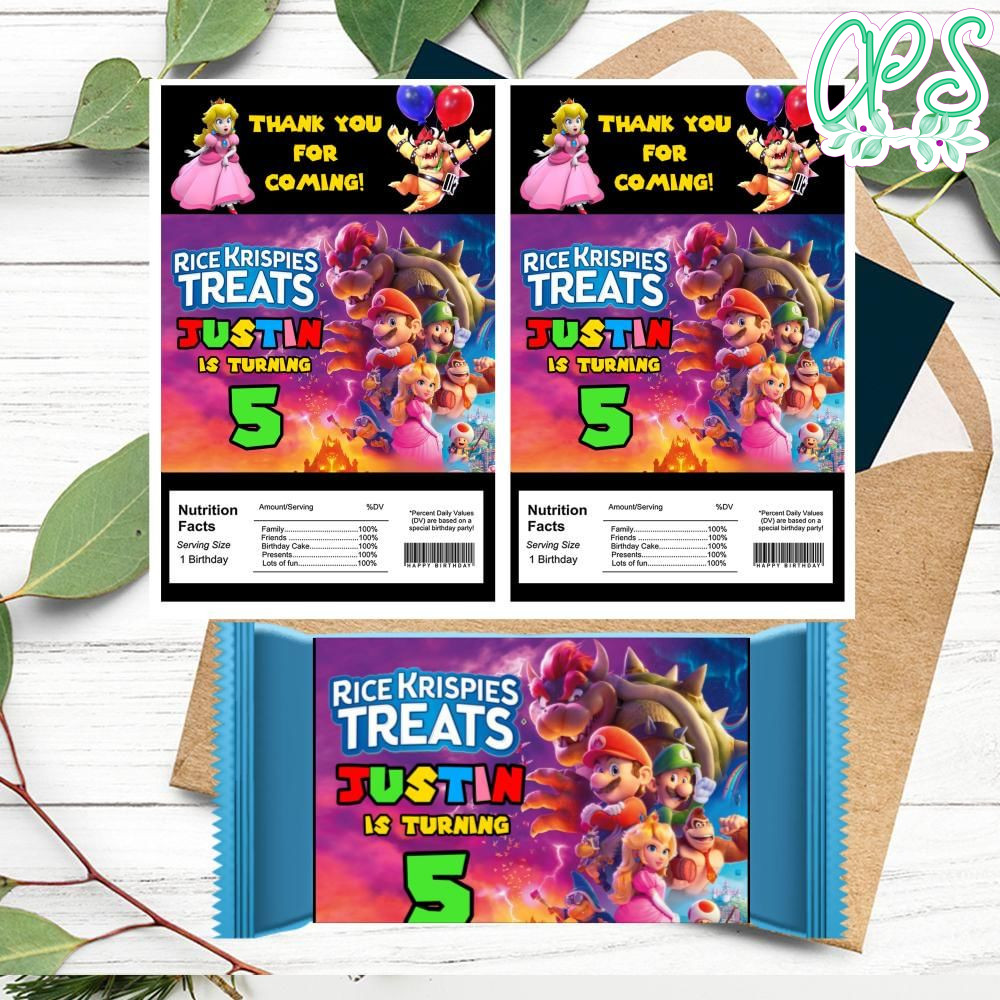 Super Mario Bros Rice Krispies Treats Template Printable ...