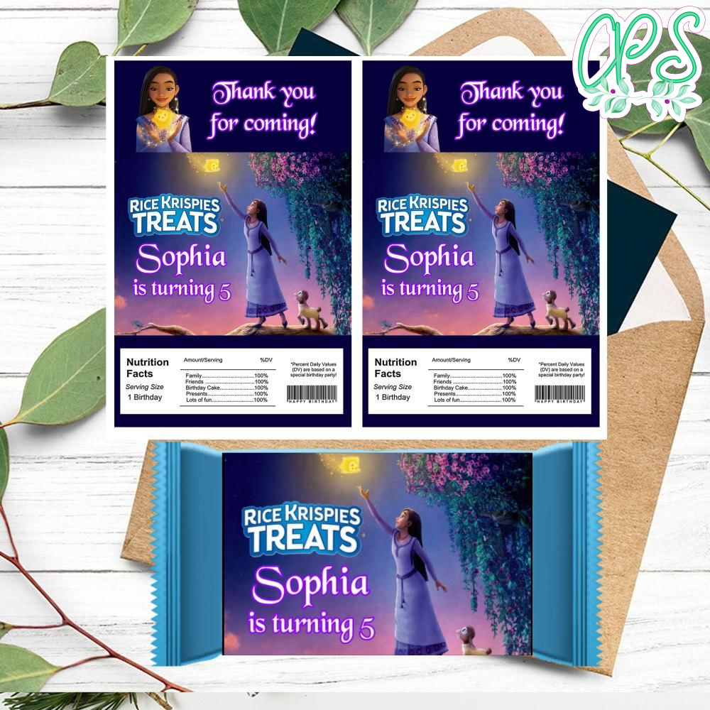 Wish Disney Rice Krispies Treats Template Printable | CustomPartyShirts
