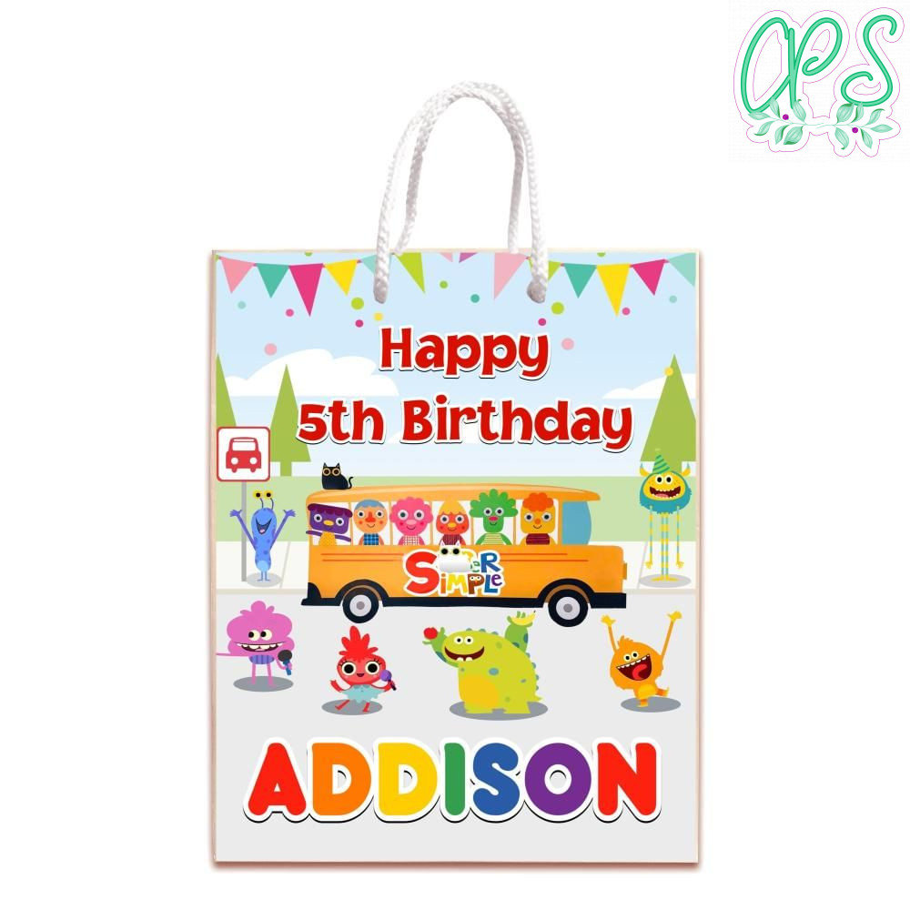 Super Simple Song Gift Bag Label Template Printable DIY | CustomPartyShirts
