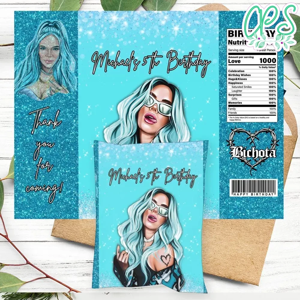Karol G Birthday Chip Bag Digital File Printable | CustomPartyShirts
