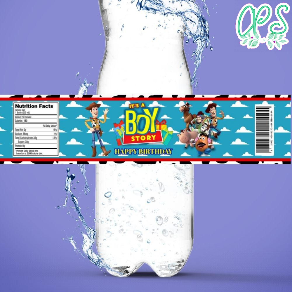 It's a boy story Water Bottle Label Template to Print at Home DIY ...