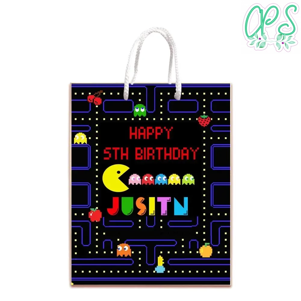 Pacman Gift Bag Label Template Printable DIY | CustomPartyShirts