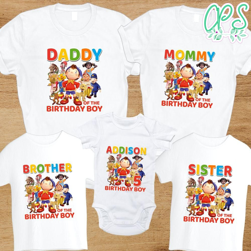 Noddy And Friends Family Birthday PNG file template | CustomPartyShirts