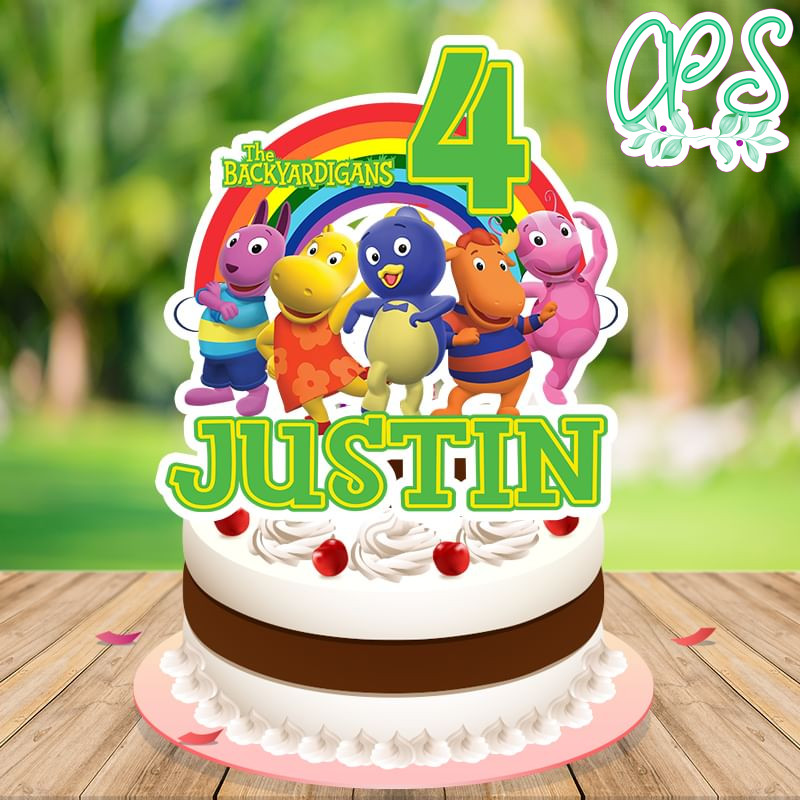 Backyardigans Birthday Cake Topper Template Printable | CustomPartyShirts