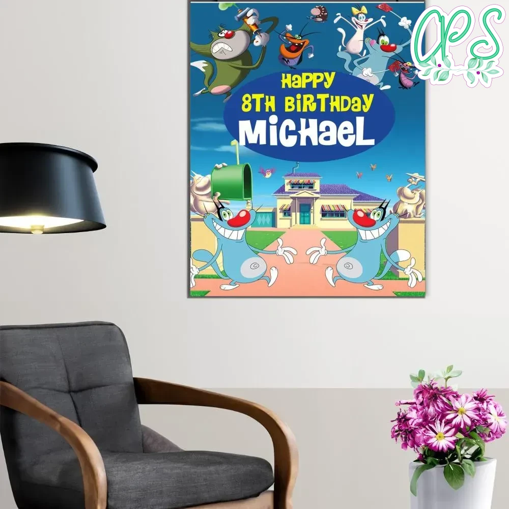 Oggy Birthday Welcome Sign Digital File Printable DIY | CustomPartyShirts