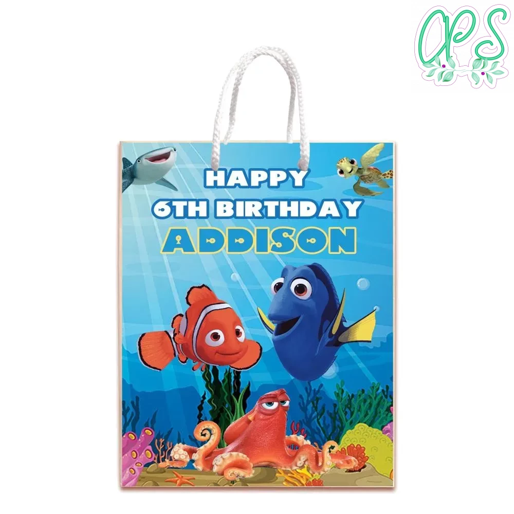Finding Dory Nemo Gift Bag Label Template Printable DIY | CustomPartyShirts