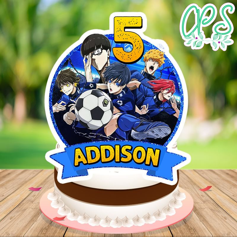 Blue lock Birthday Cake Topper Template Printable | CustomPartyShirts