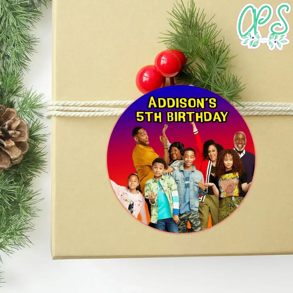 Family Reunion Circle Sticker Template Customizable DIY | CustomPartyShirts