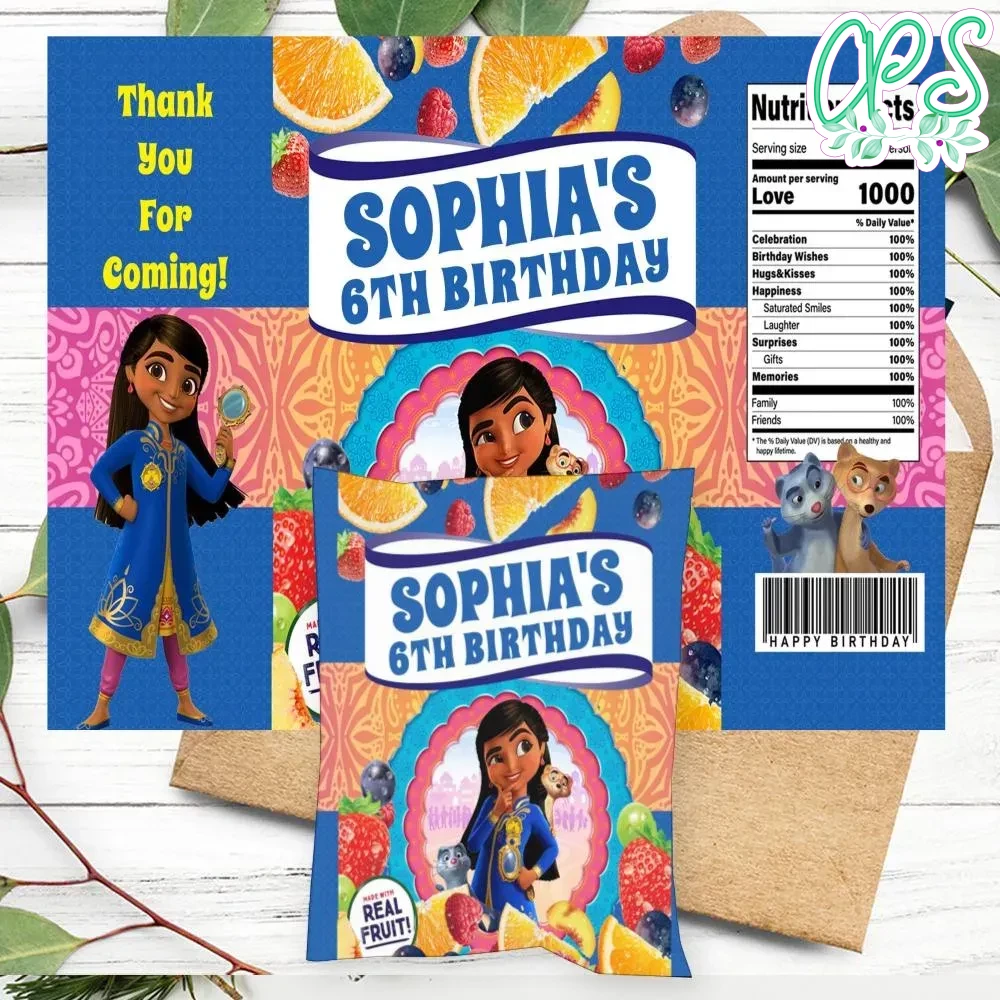 Mira Royal Detective Birthday Party Fruit Snack Bag Digital File ...
