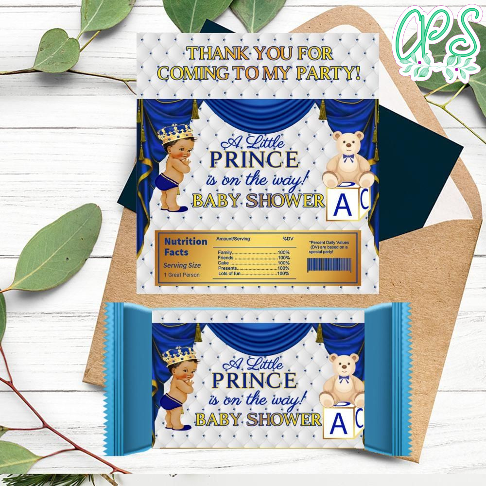 Little Prince Royal Candy bar Label Customizable Template DIY ...