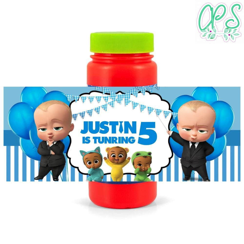 Baby boss Bubbles Wrapper Template to Print at Home DIY | CustomPartyShirts