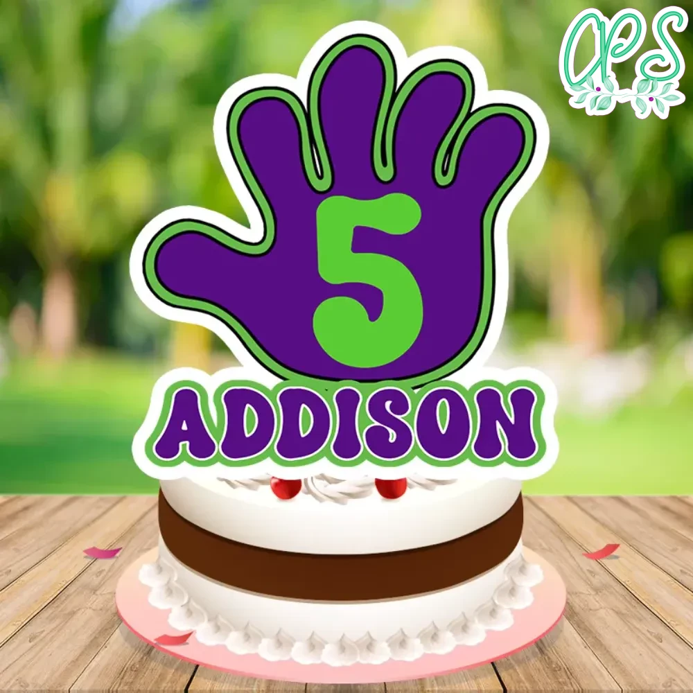 Hi Five Birthday Cake Topper Template Printable | CustomPartyShirts