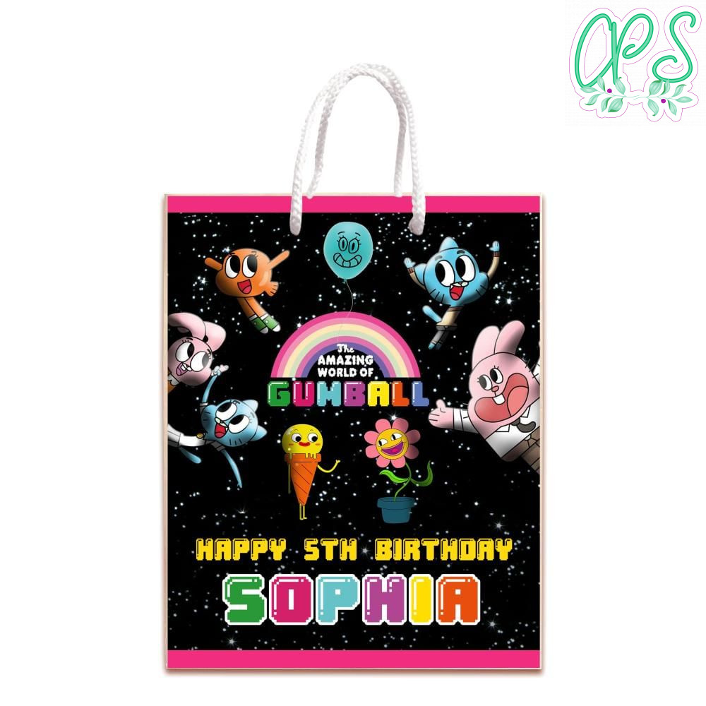 Gumball Gift Bag Label Template Printable DIY | CustomPartyShirts