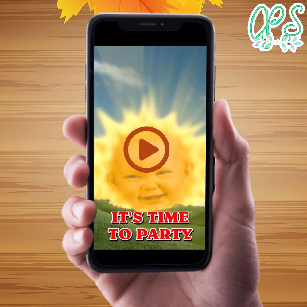 Teletubbies Video Invitation Digital Template DIY | Partyinvitedesign