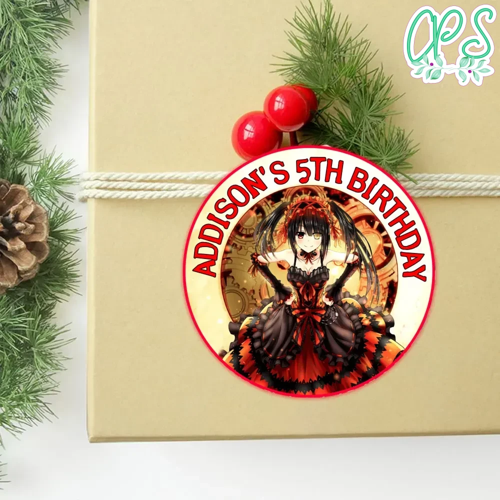 Kurumi Tokisaki Circle Sticker Template Customizable DIY ...