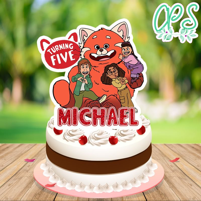 Turning Red Cake Topper Template Printable DIY | CustomPartyShirts