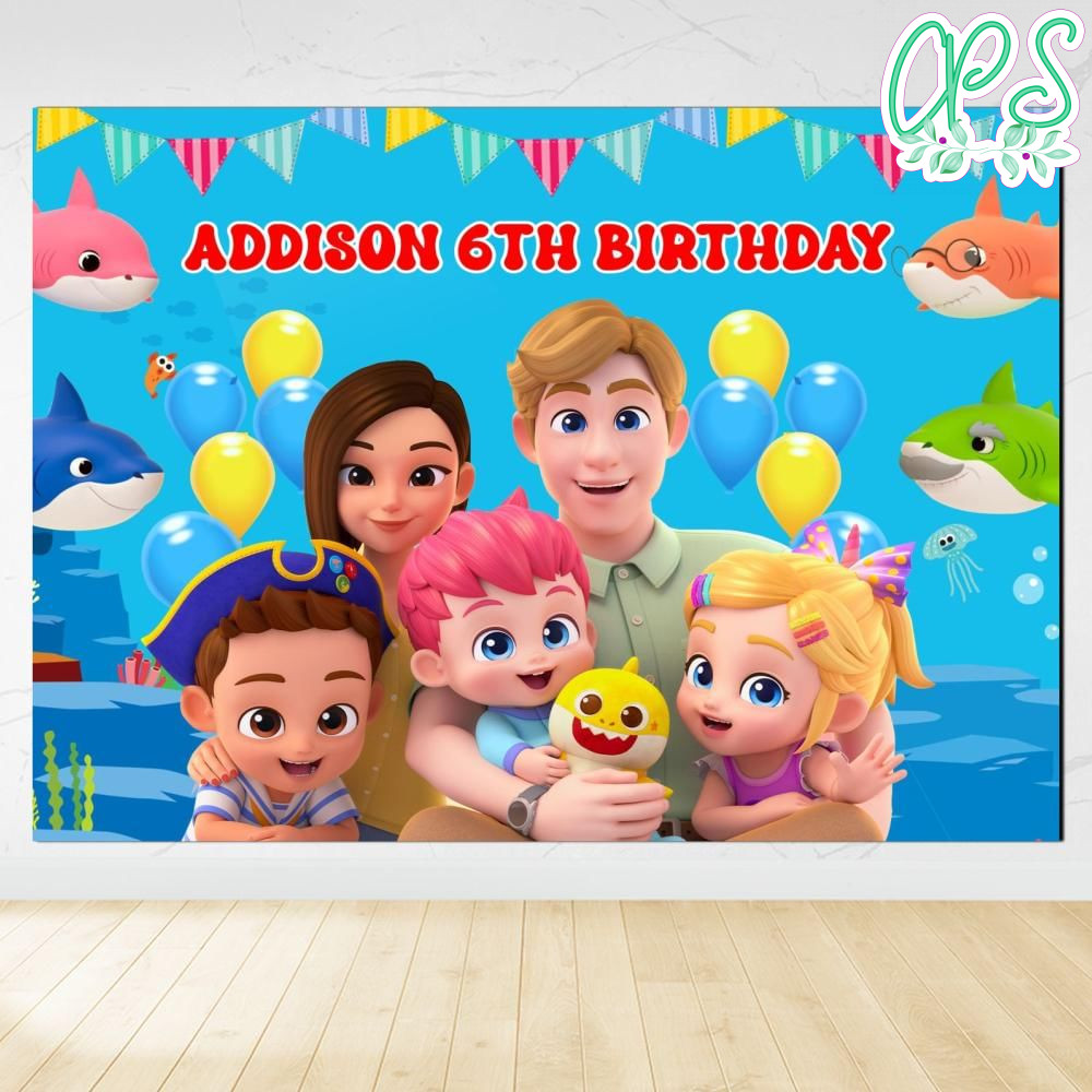 Bebefinn Birthday Backdrop Digital File Template | CustomPartyShirts