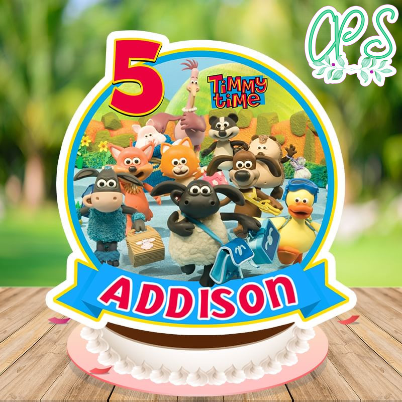 Timmy Time Birthday Cake Topper Template Printable | CustomPartyShirts
