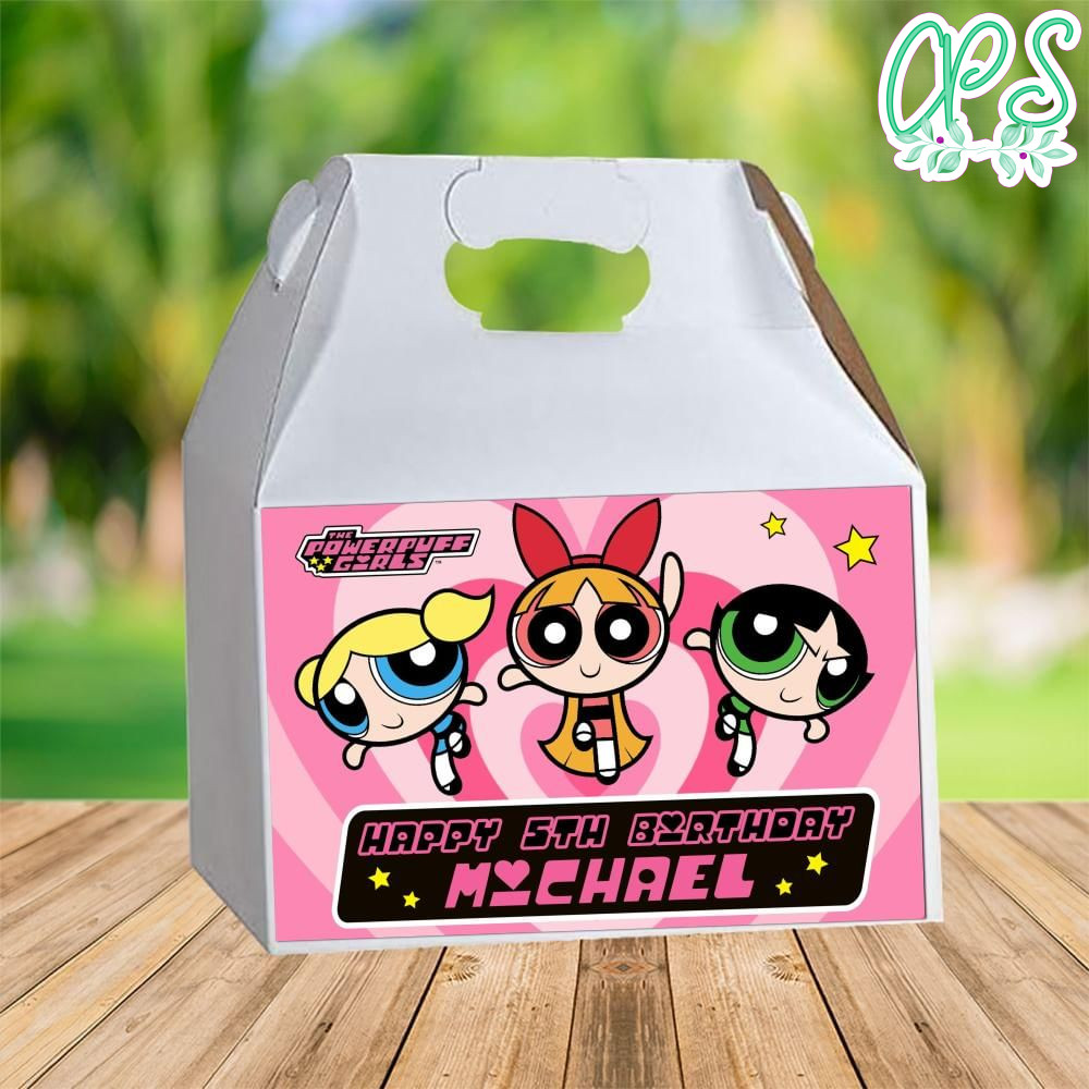 Powerpuff Gable Box Digital File Printable DIY | CustomPartyShirts