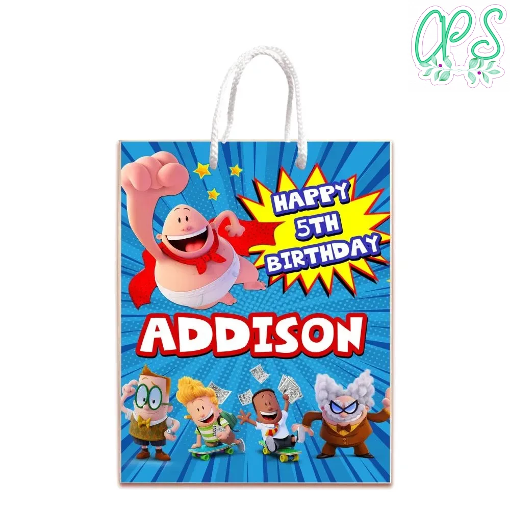 Captain Underpants Gift Bag Label Template Printable DIY ...