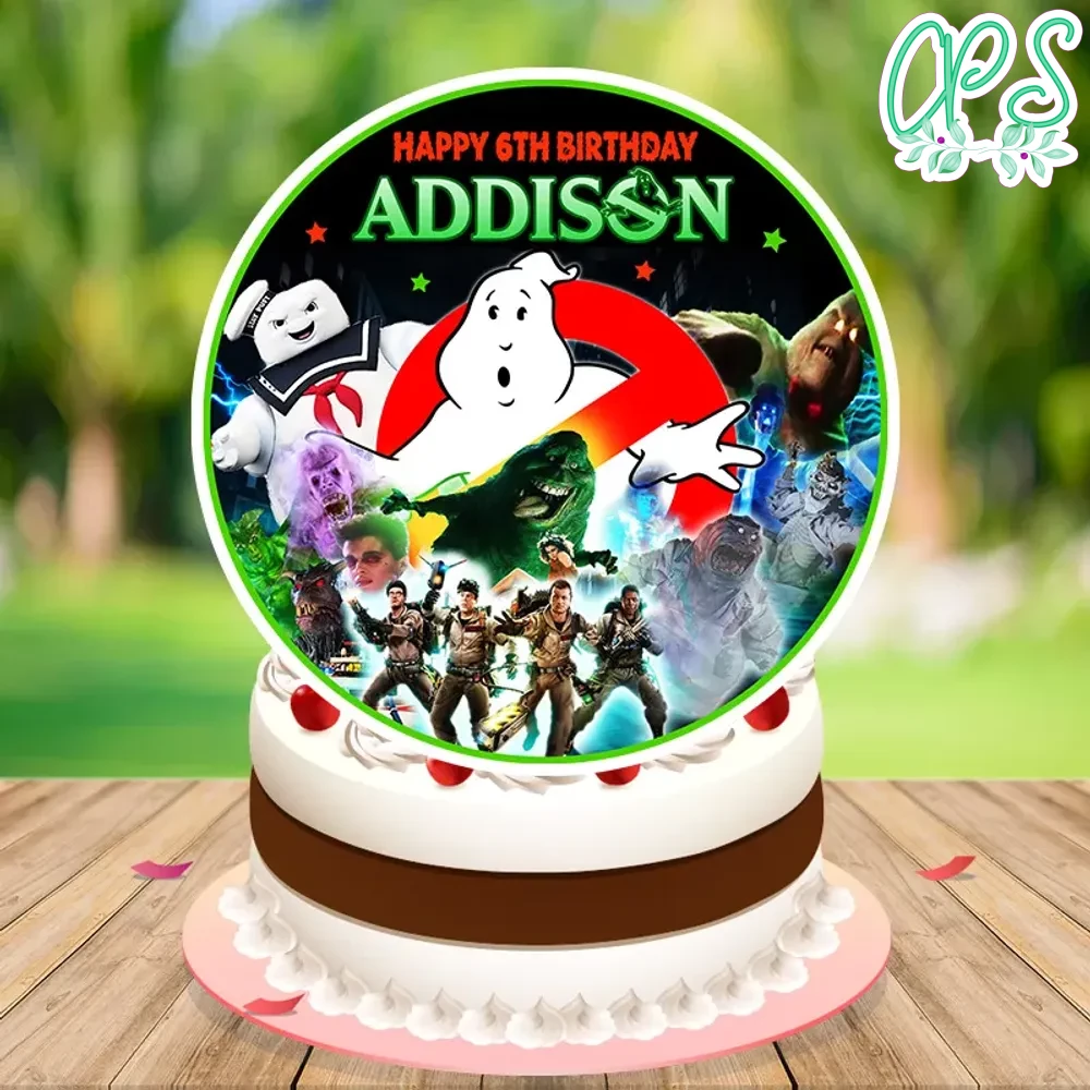 Ghostbusters Birthday Cake Topper Template Printable | CustomPartyShirts