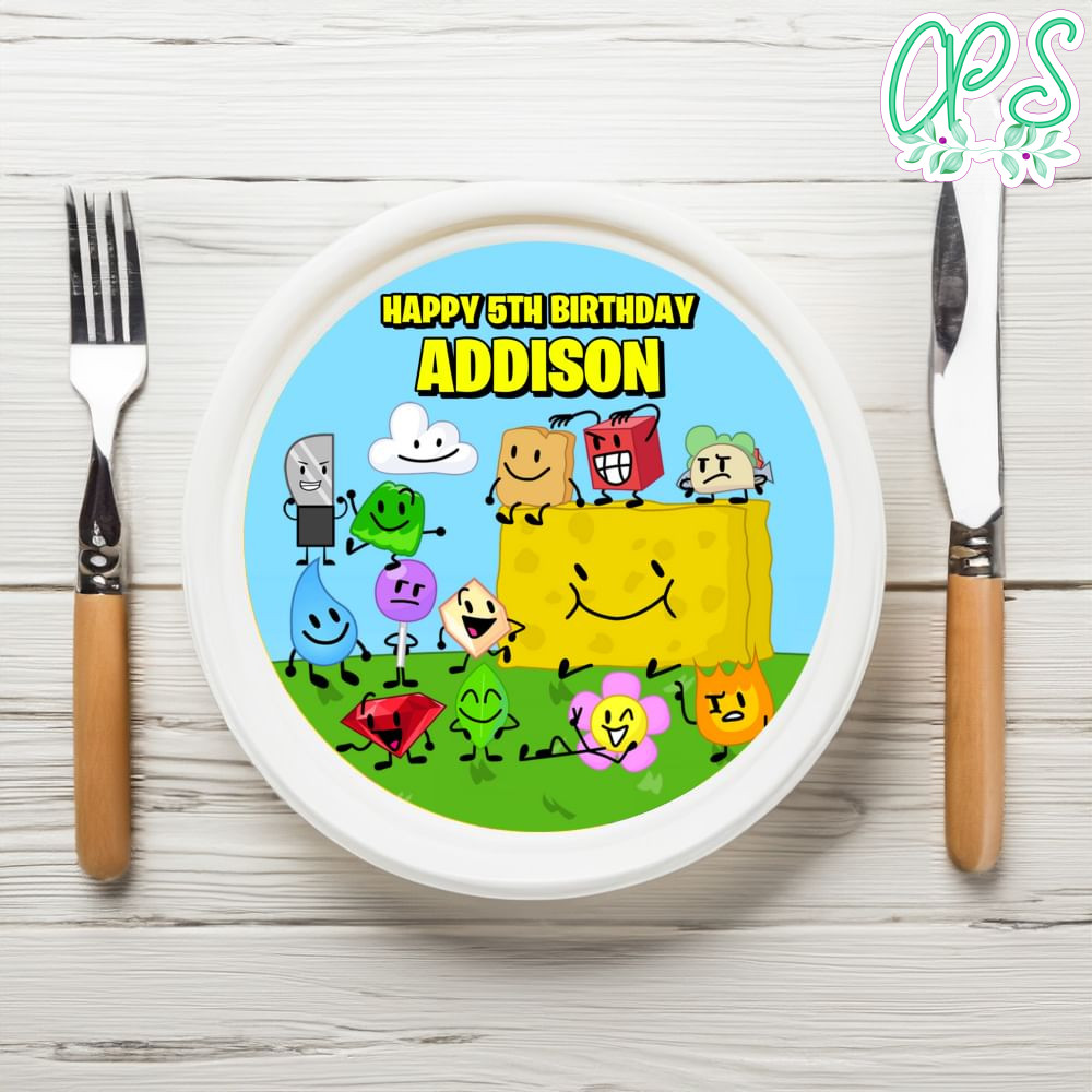 Battle For Dream Island Birthday Plate Template Customizable To Print ...