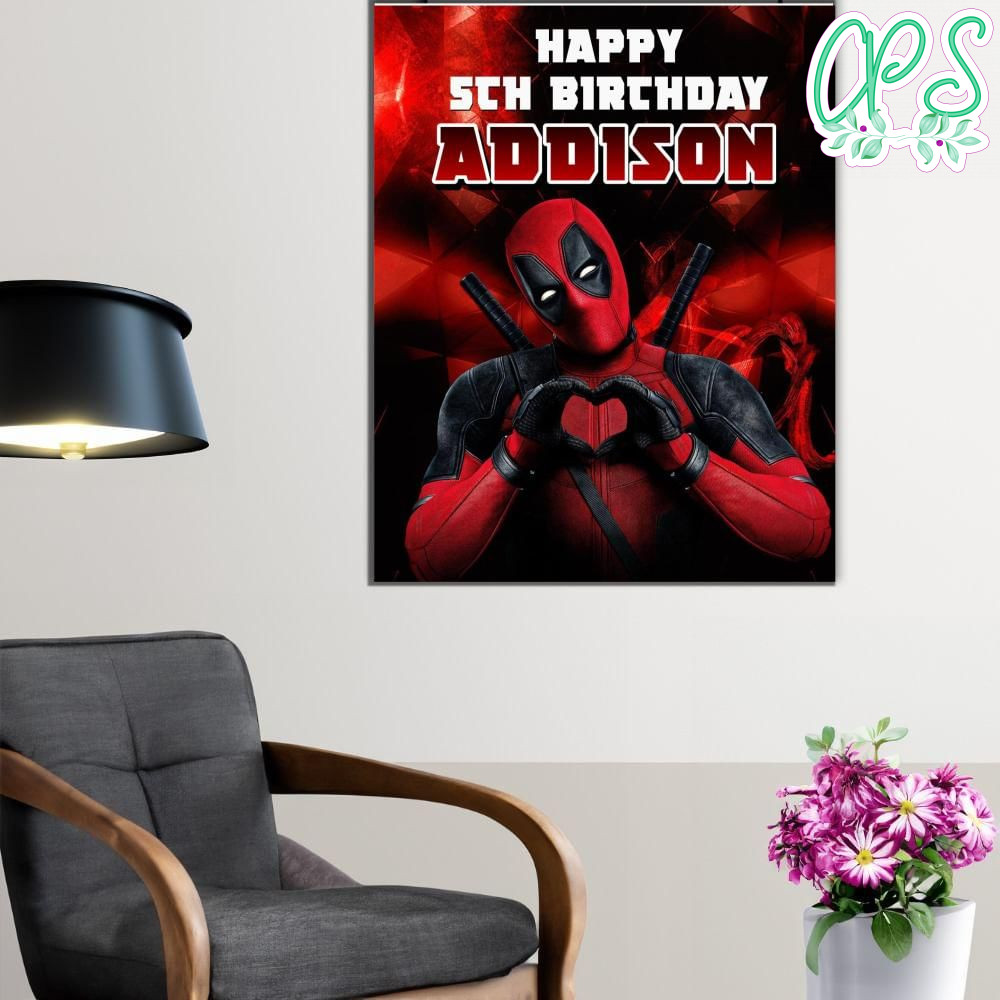 Deadpool Birthday Welcome Sign Digital File Printable DIY ...