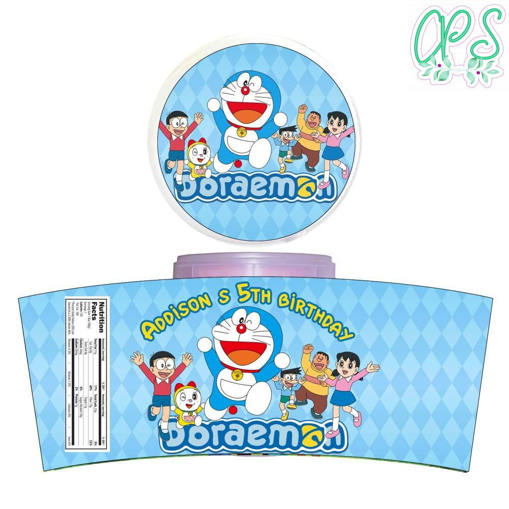 Doraemon Cotton Candy Label Template | CustomPartyShirts