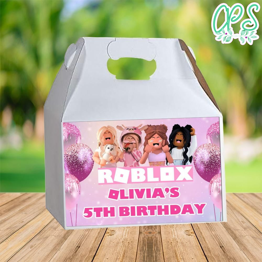 Roblox Girl Gable Box Digital File Printable DIY | CustomPartyShirts
