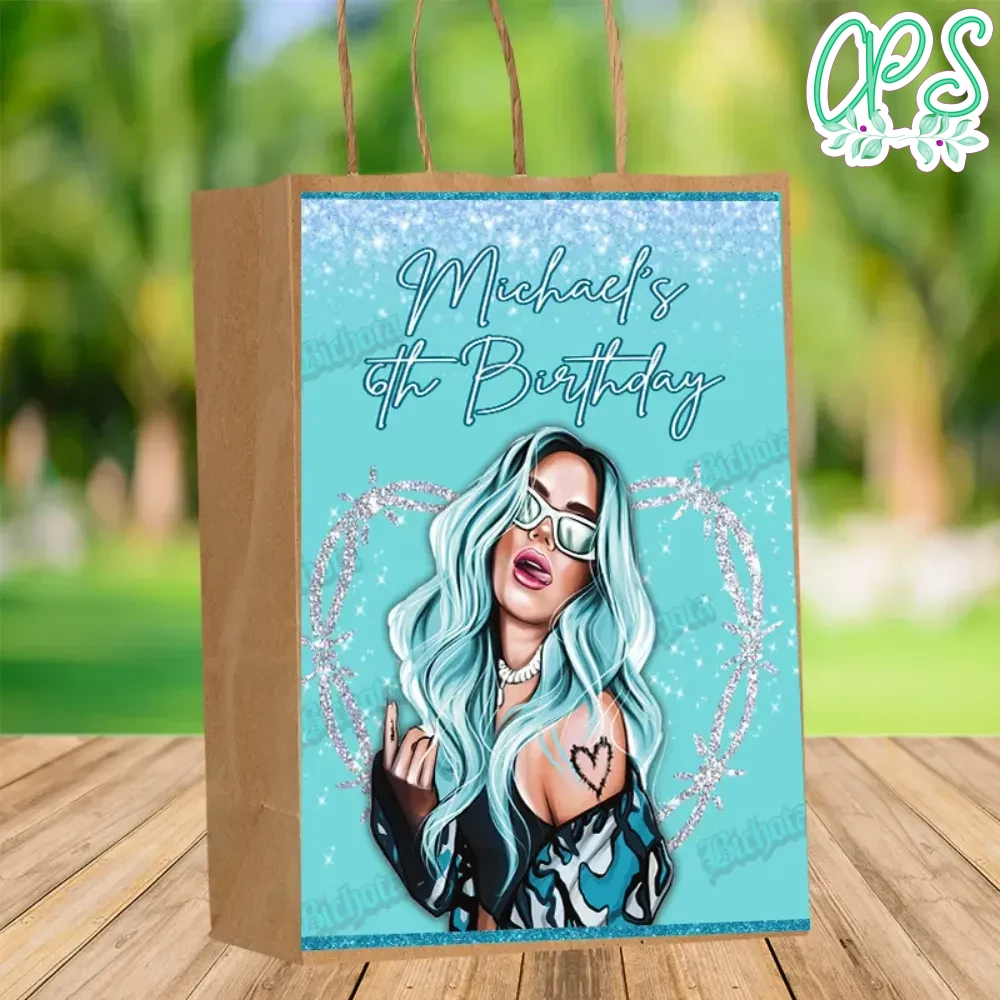 Karol g Gift bag label Template Printable DIY | CustomPartyShirts