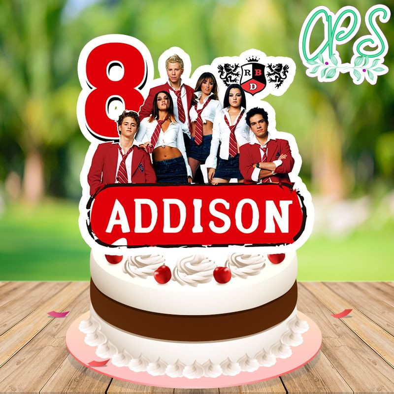 Rebelde Way Birthday Cake Topper Template Printable | Partyinvitedesign