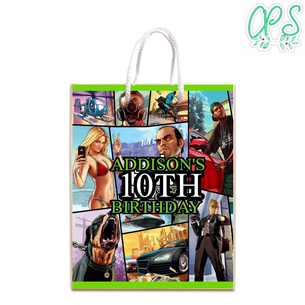 Gta Gift Bag Label Template Printable DIY | CustomPartyShirts