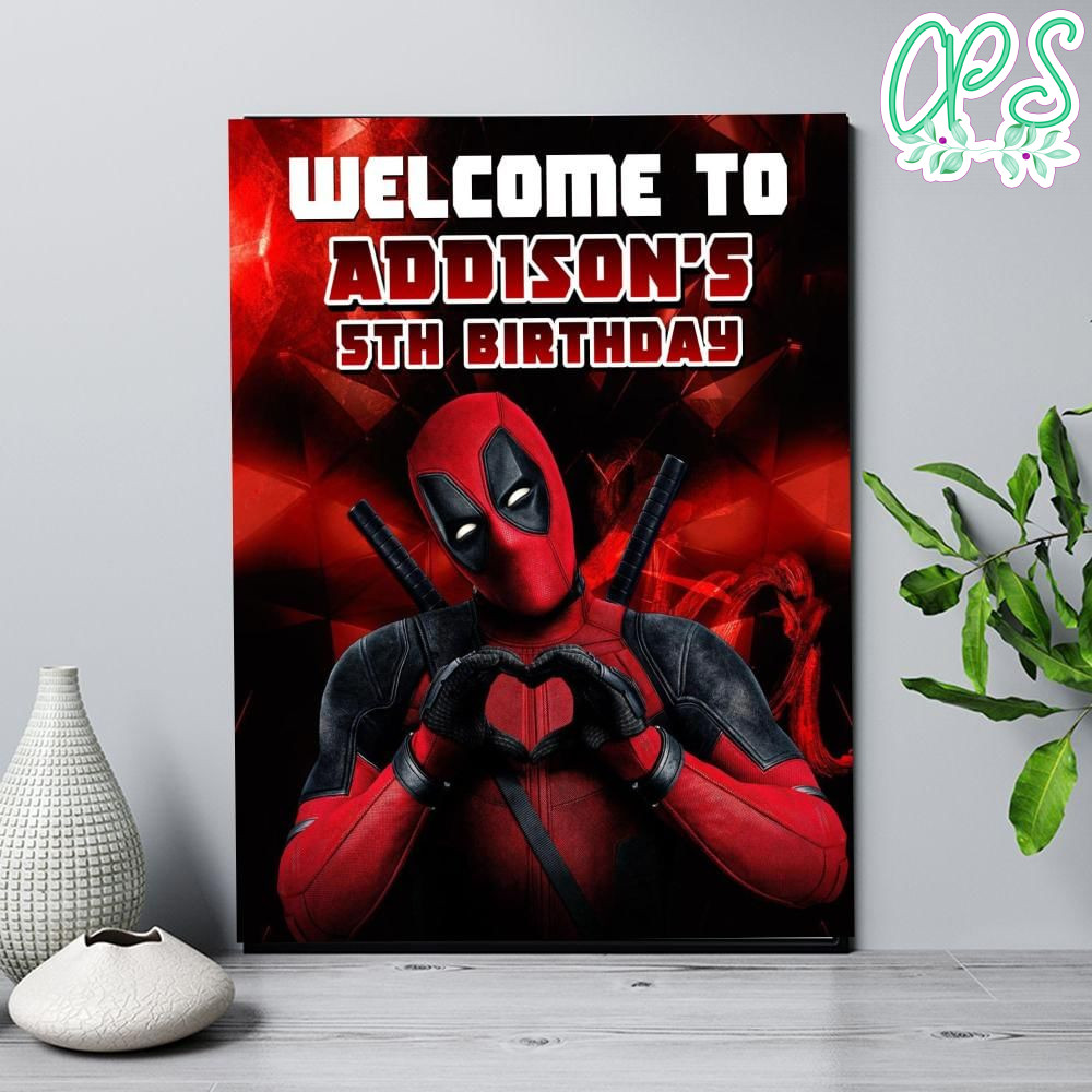 Deadpool Birthday Welcome Sign Digital File Printable DIY ...