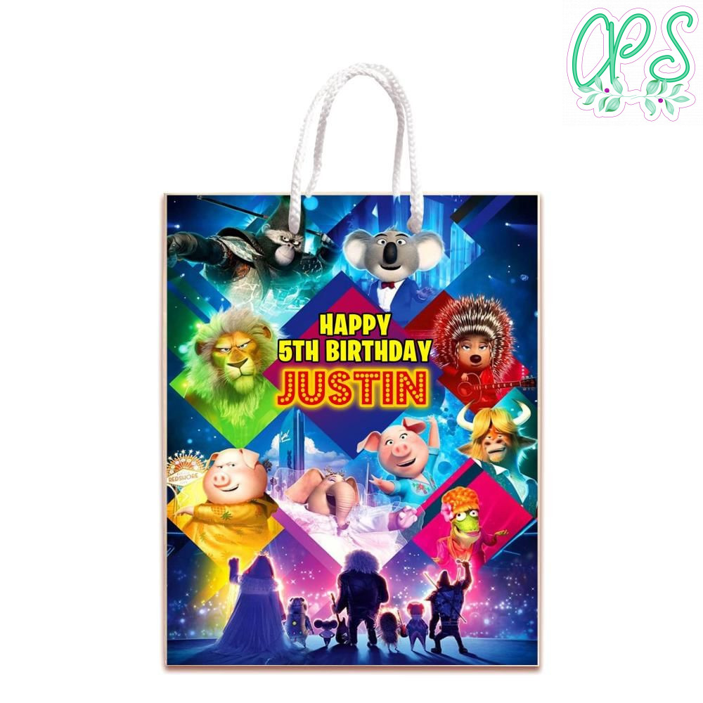 Sing 2 Gift Bag Label Template Printable DIY | Partyinvitedesign