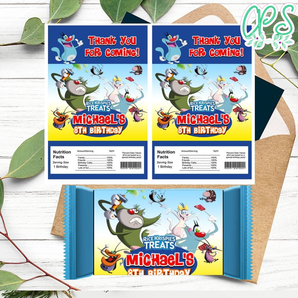 Oggy Rice Krispies Treats Template Printable | Partyinvitedesign