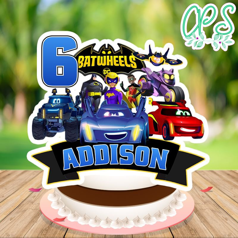 Batwheels Birthday Cake Topper Template Printable | CustomPartyShirts