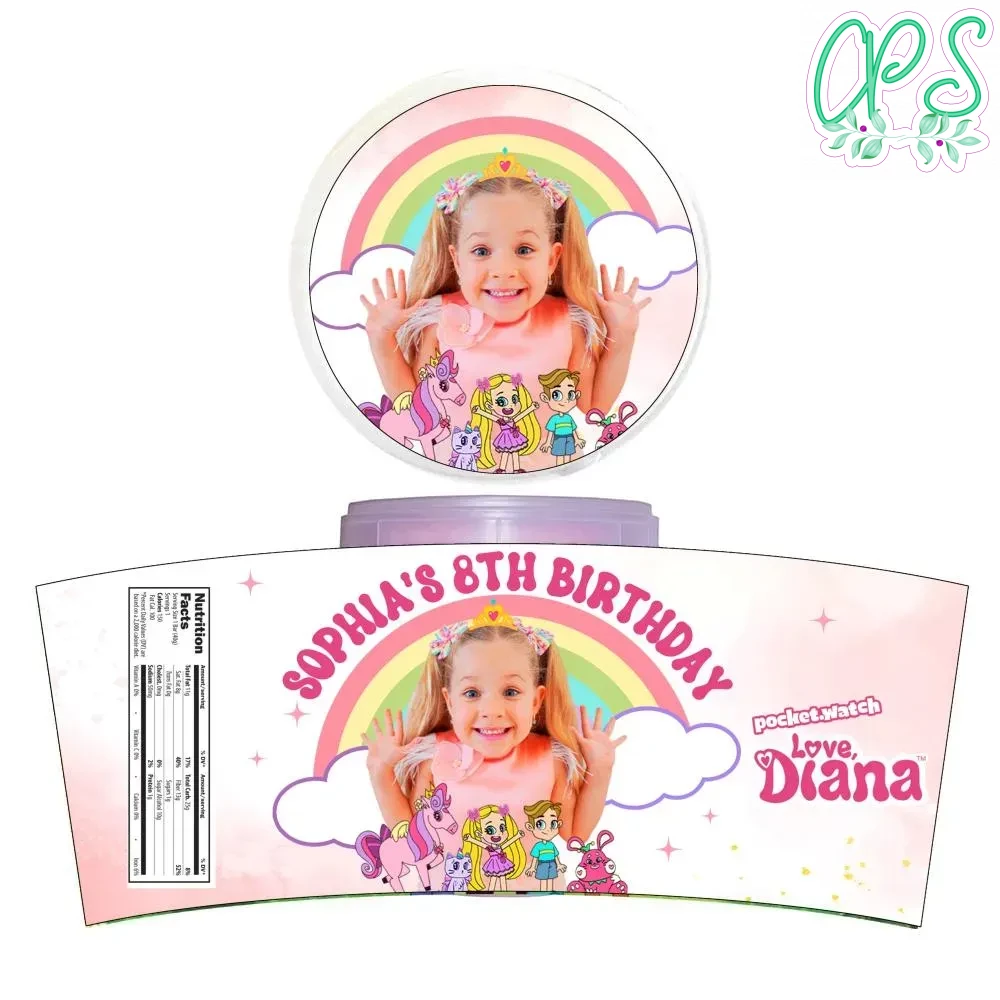 Diana Cotton Candy Label Template | CustomPartyShirts