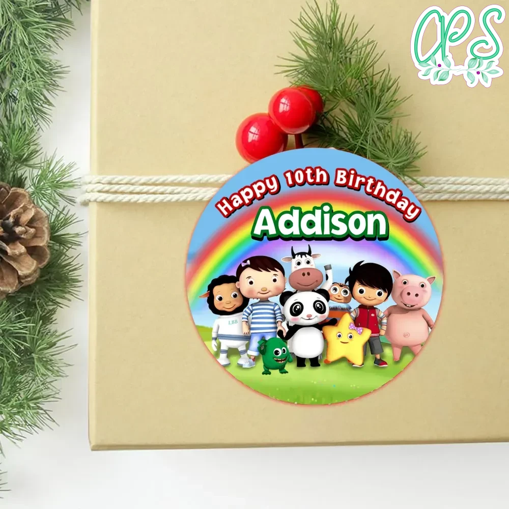 Little Baby Bum Circle Sticker Template Customizable DIY ...