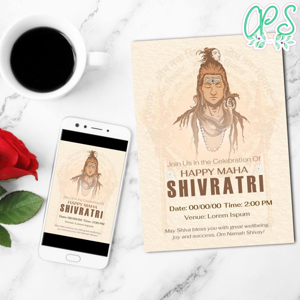 Shivratri Invitation Customizable Template Instant Download ...