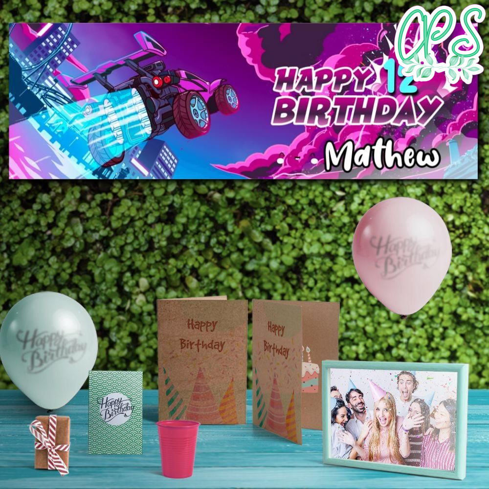 Rocket League Birthday Banner Customizable Template Instant Downl ...