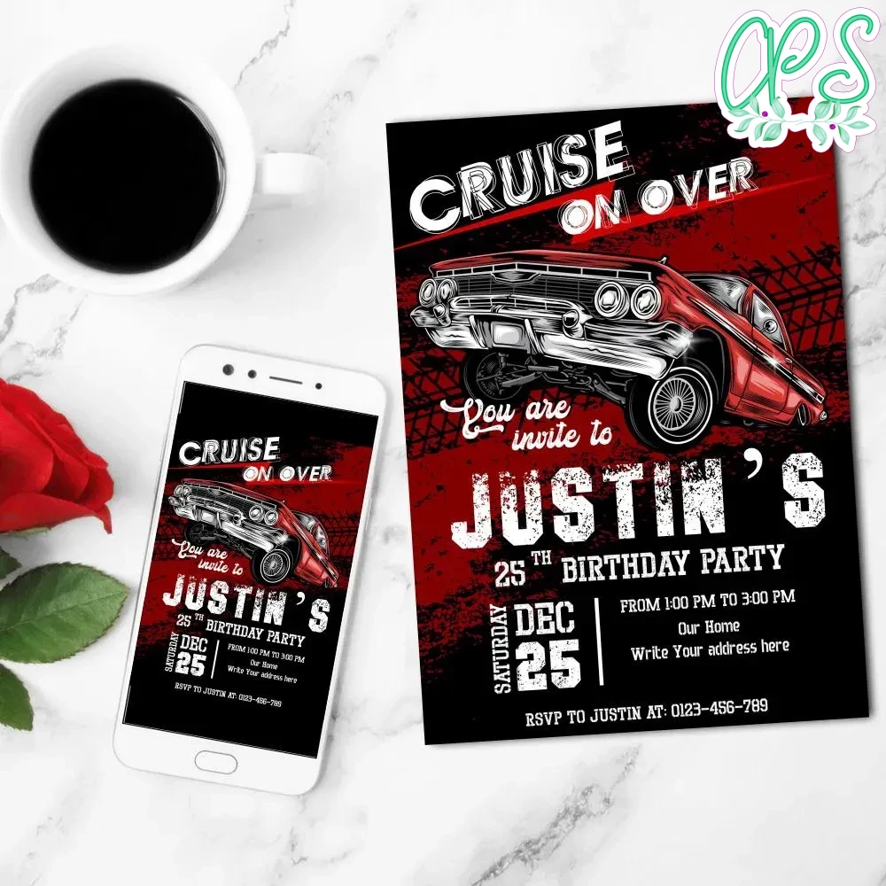 Low rider Invitation Template Customizable Instant Download ...